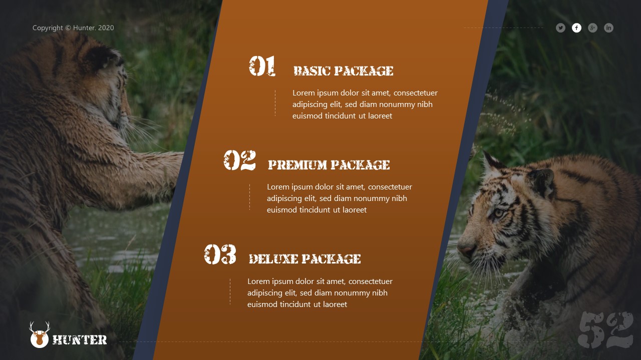 Hunter Hunting Powerpoint Presentation Template Fully Animated by RRgraph