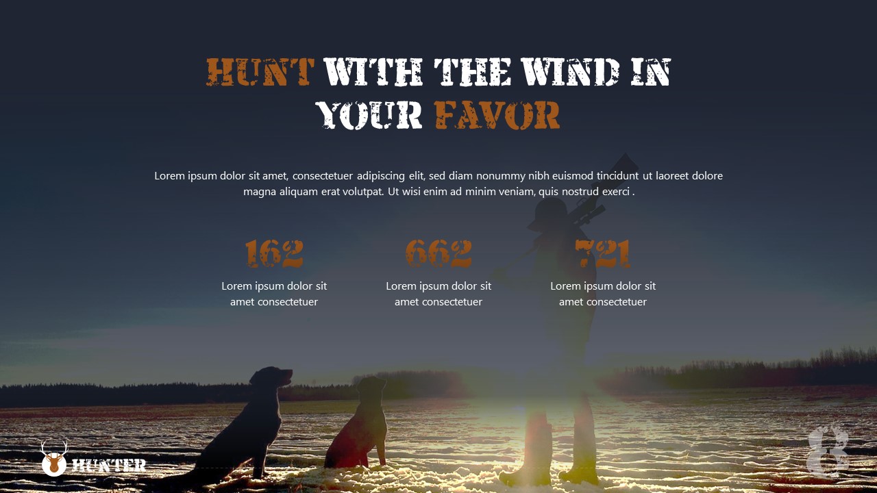 Hunter Hunting Powerpoint Presentation Template Fully Animated by RRgraph