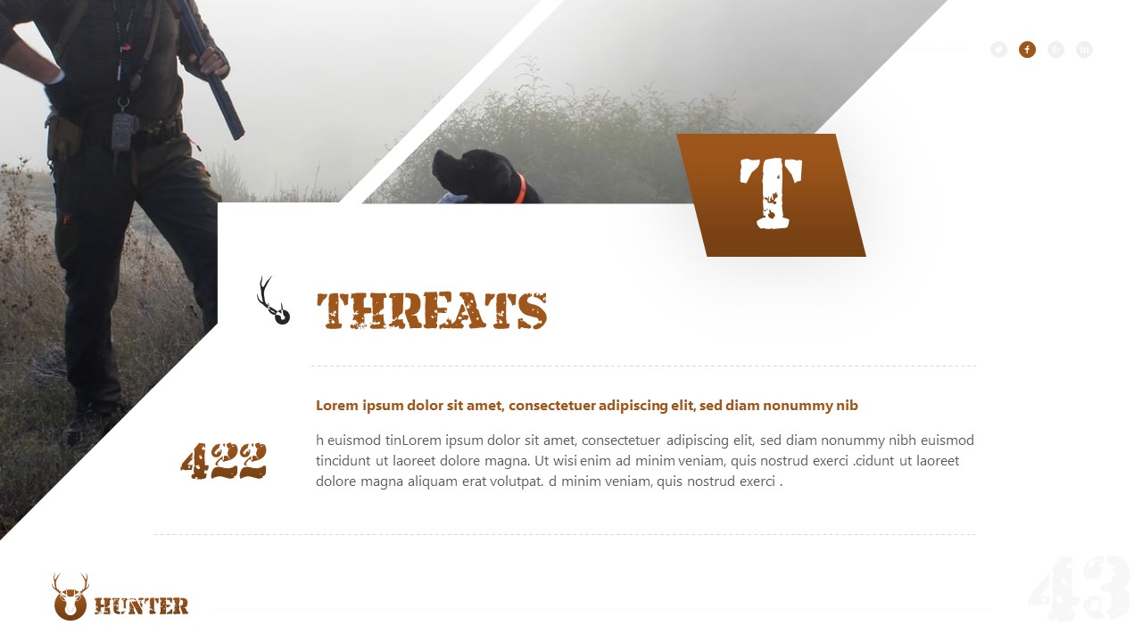 Hunter Hunting Powerpoint Presentation Template Fully Animated by RRgraph