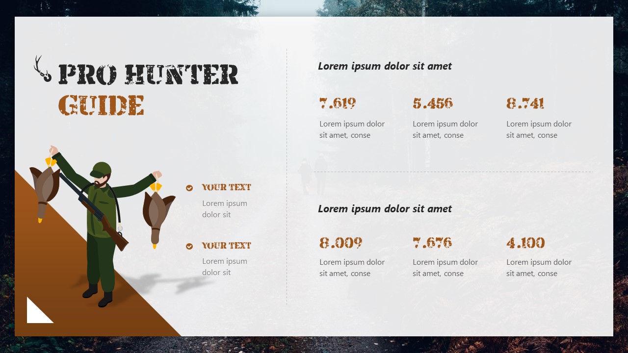 Hunter Hunting Powerpoint Presentation Template Fully Animated by RRgraph