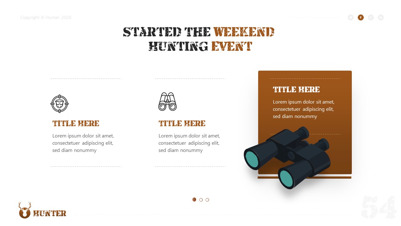 Hunter Hunting Powerpoint Presentation Template Fully Animated by RRgraph