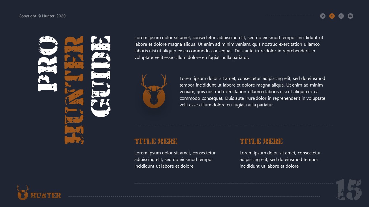 Hunter Hunting Keynote Presentation Template Fully Animated ...
