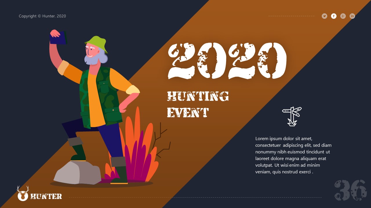 Hunter Hunting Keynote Presentation Template Fully Animated ...