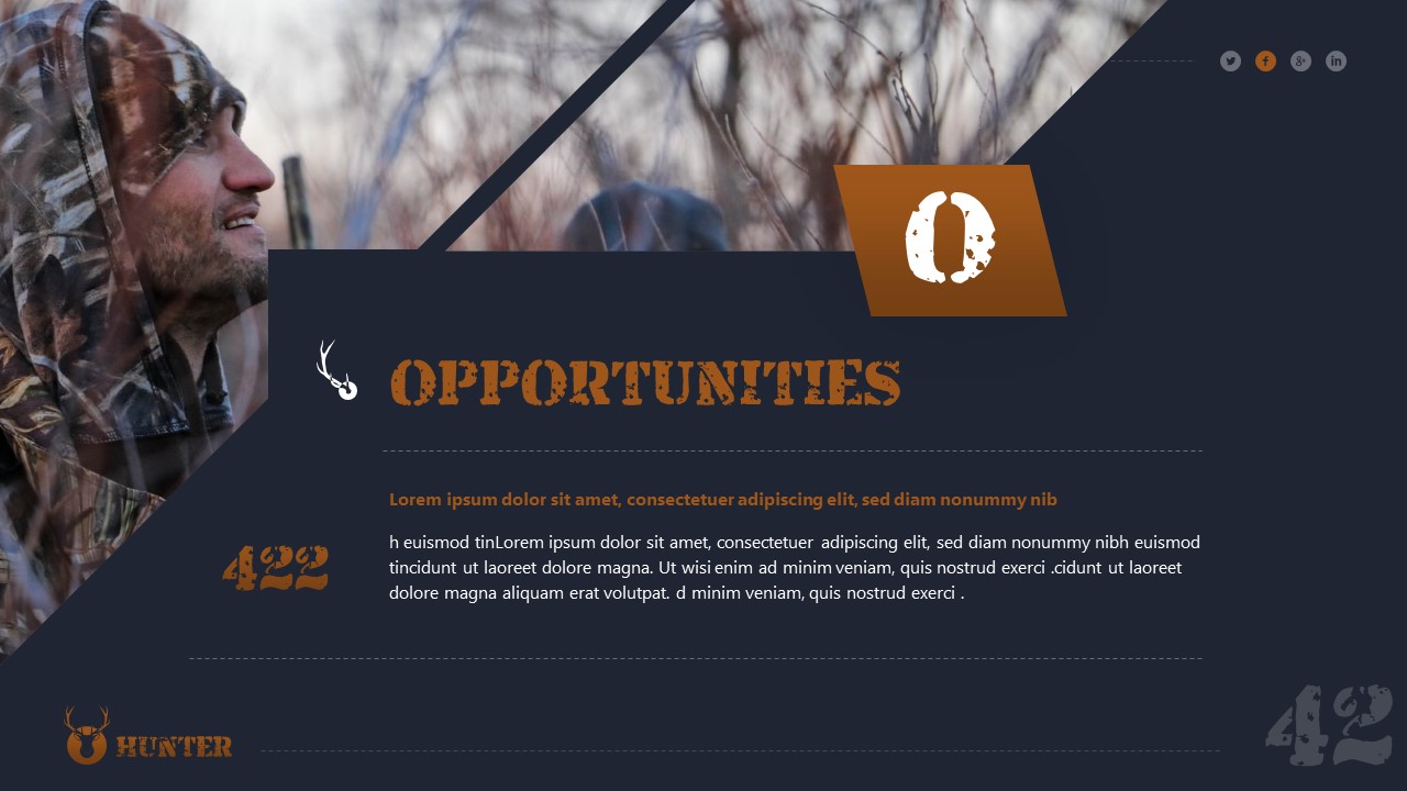 Hunter Hunting Keynote Presentation Template Fully Animated ...