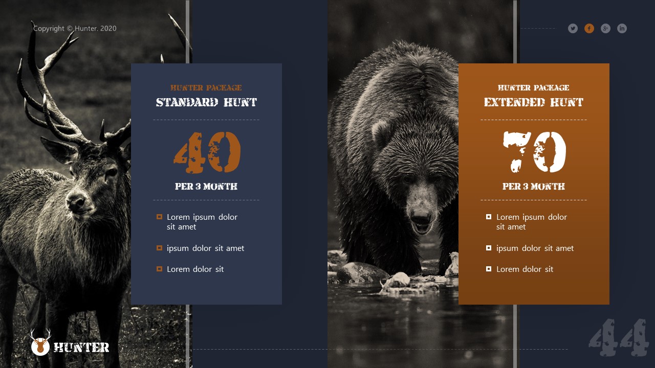 Hunter Hunting Keynote Presentation Template Fully Animated ...