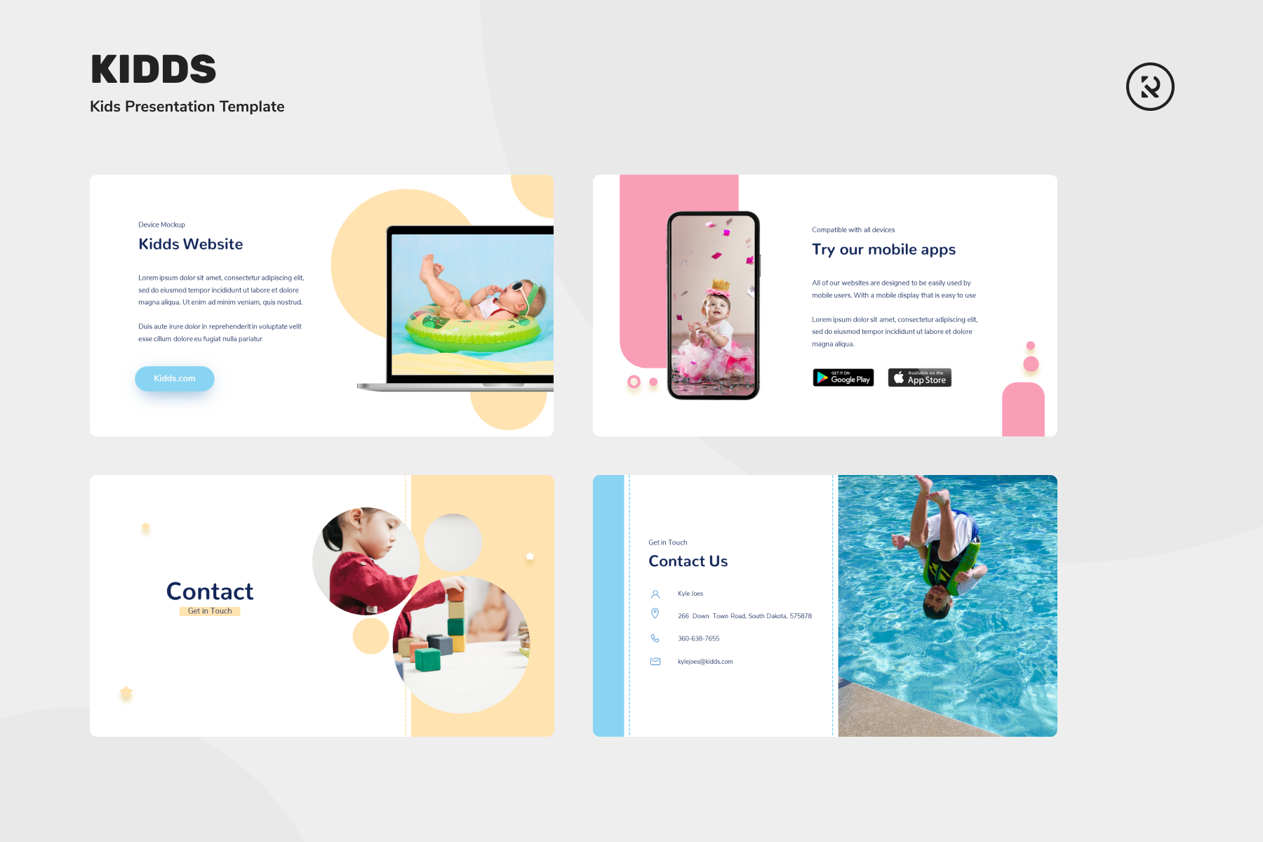Kidds - Kids & Baby Google Slides Presentation, Presentation Templates