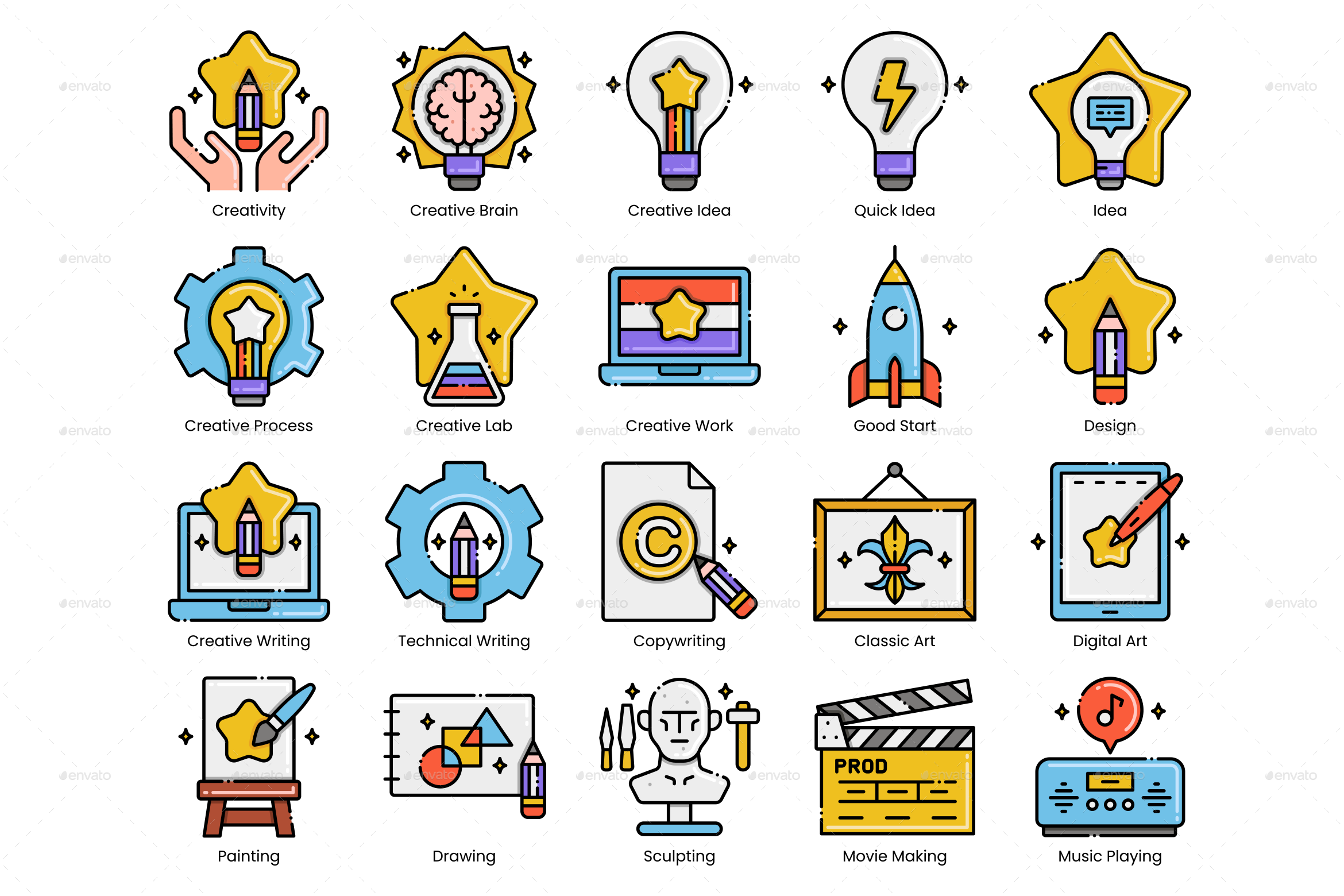 Creativity Icons, Icons | GraphicRiver