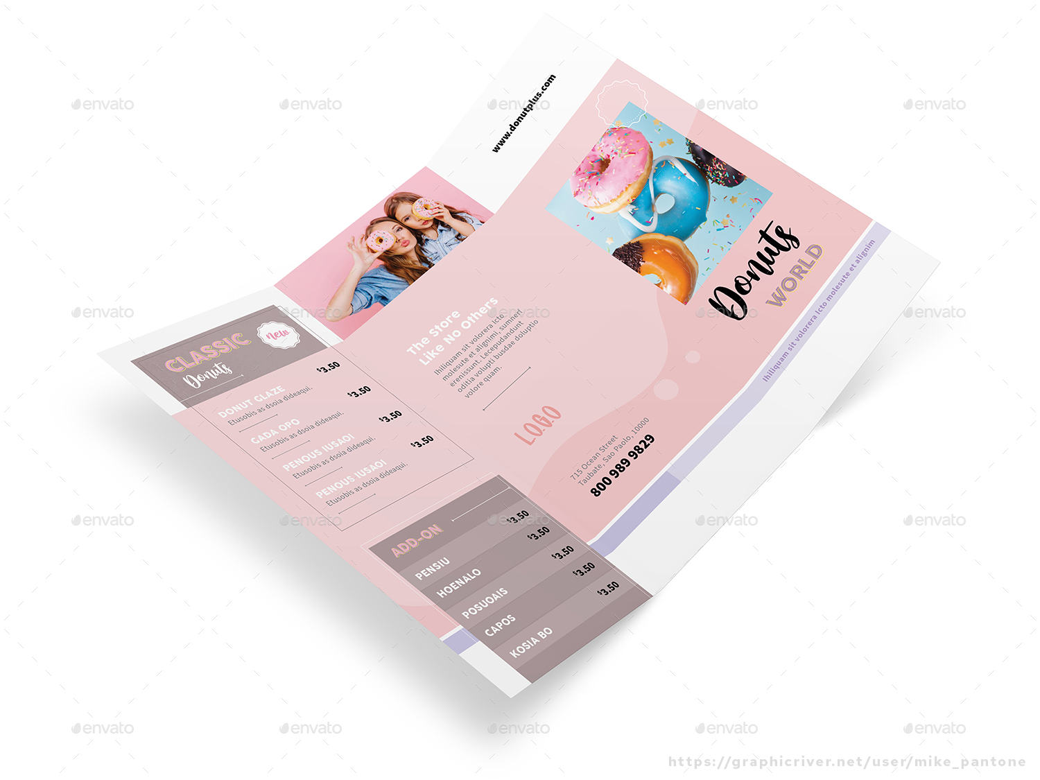 Donuts Cafe Menu Print Bundle, Print Templates | GraphicRiver