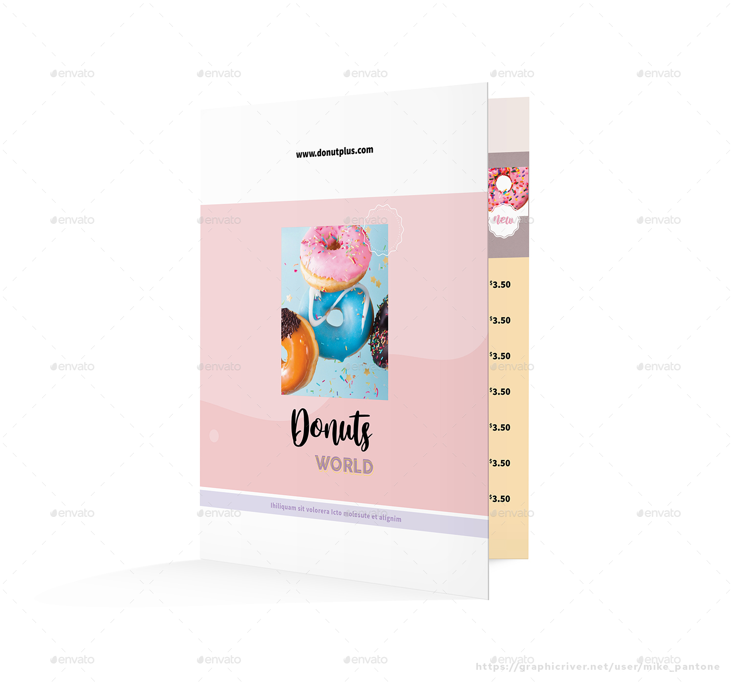 Donuts Cafe Menu Print Bundle, Print Templates | GraphicRiver