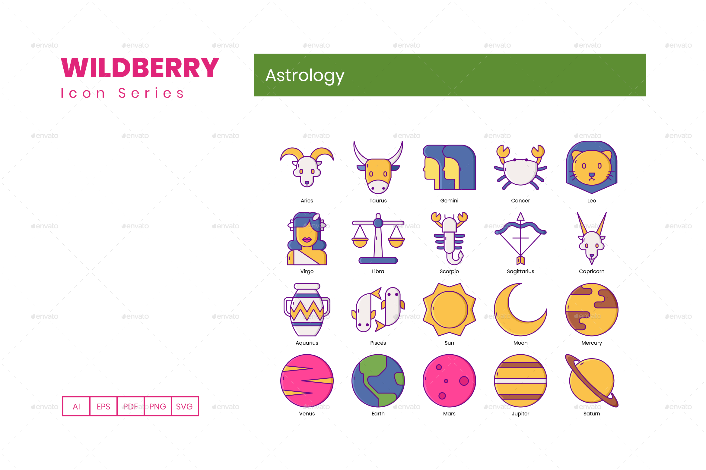 Astrology Icons, Icons | GraphicRiver