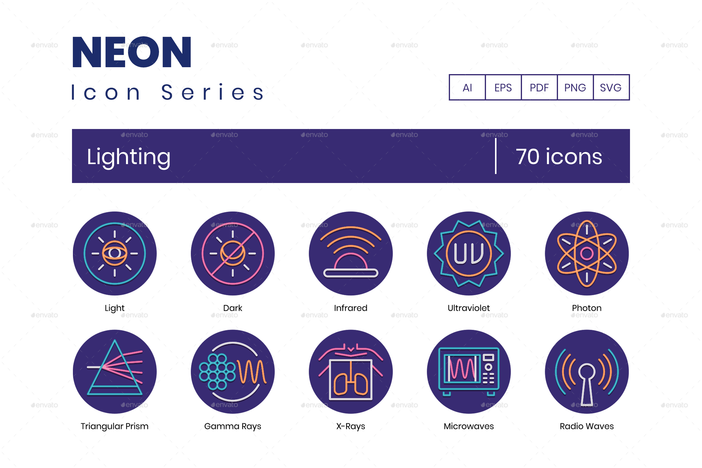 Lighting Icons, Icons | GraphicRiver