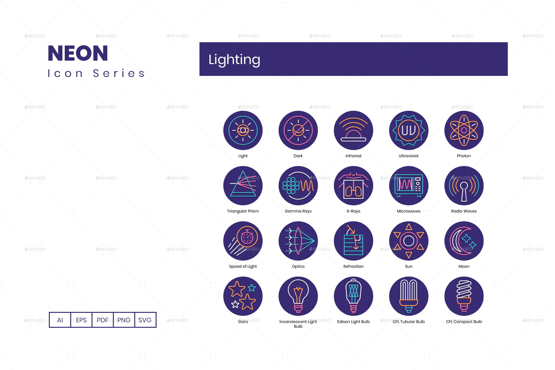 Lighting Icons, Icons | GraphicRiver