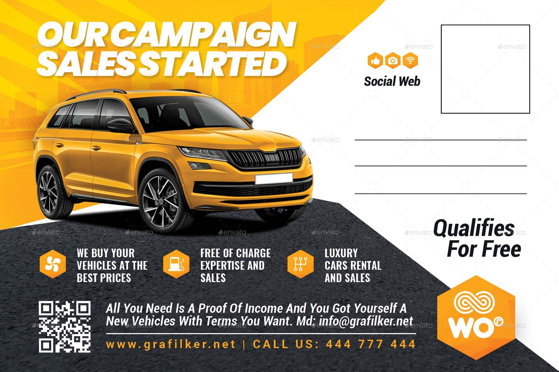 Car Sales Postcard Templates, Print Templates | GraphicRiver