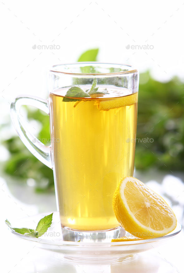 Cup of hot mint tea Stock Photo by Microstock_Growth | PhotoDune