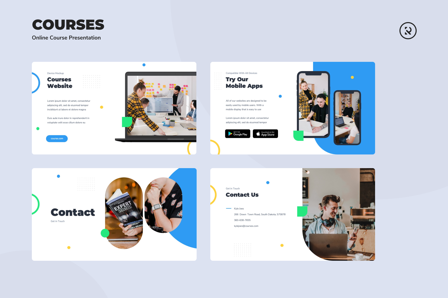 Courses - Education Google Slides Presentation, Presentation Templates