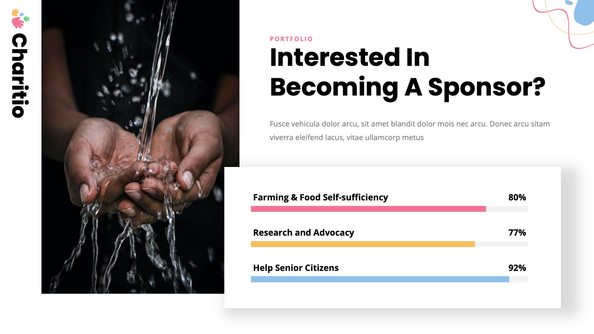 Charitio - Charity Foundation Powerpoint Template, Presentation Templates