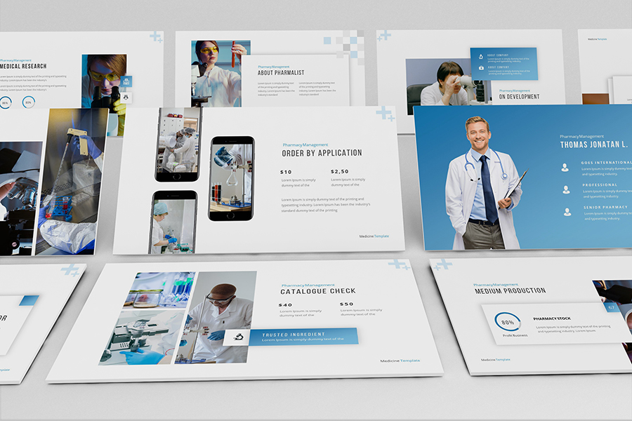 Pharmalist Powerpoint Presentation Template, Presentation Templates