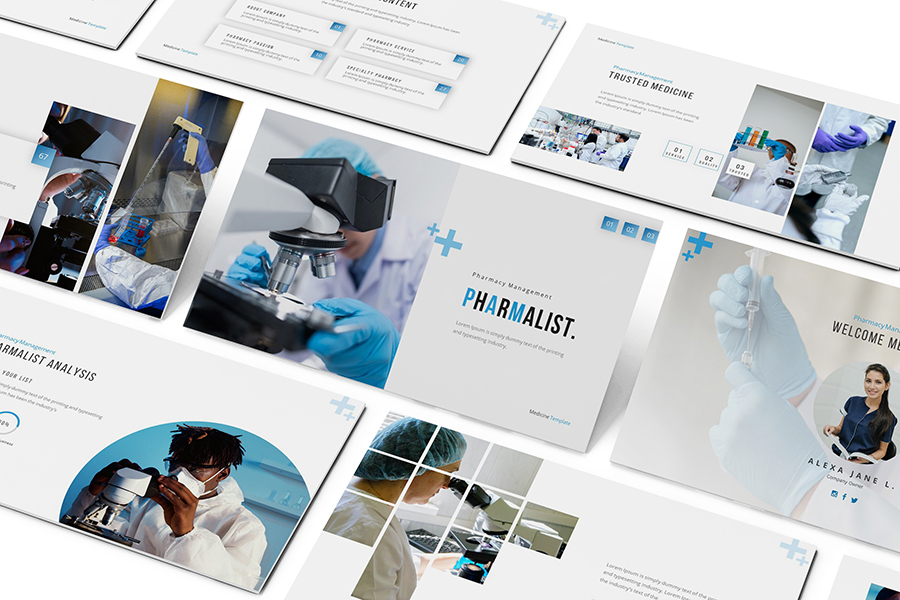 Pharmalist Powerpoint Presentation Template, Presentation Templates