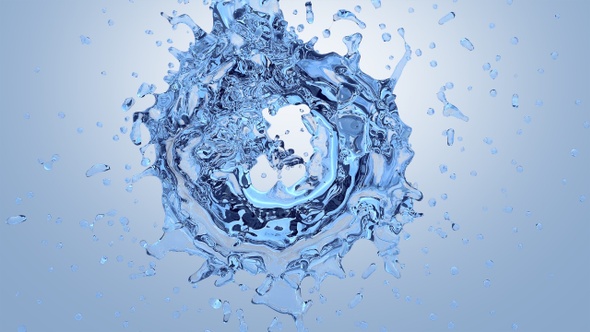 Circle Blue Water Splash, Motion Graphics | VideoHive