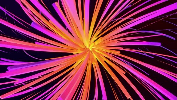3D colorful geometric cube star explosion animation, Motion Graphics