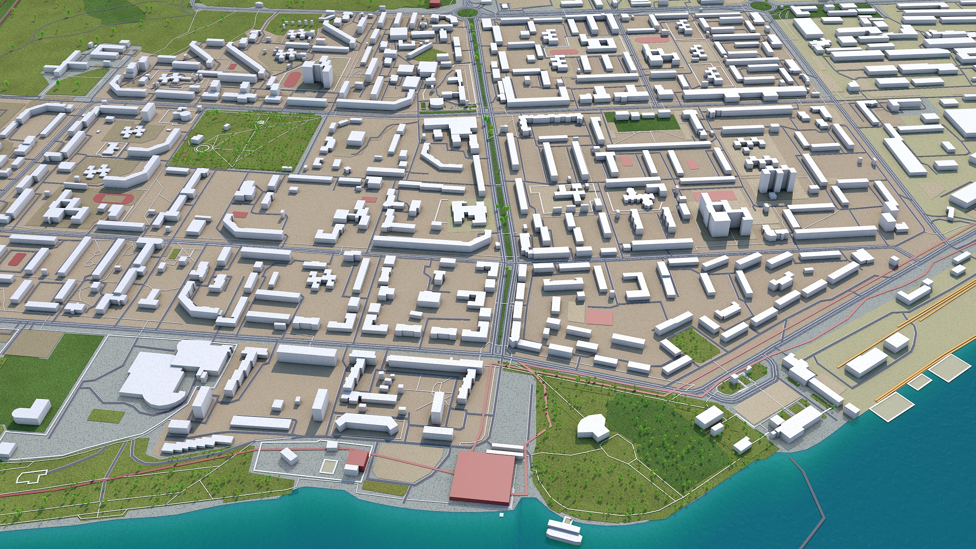 Tolyatti city Russia 3d model 60km by TurboCG | 3DOcean