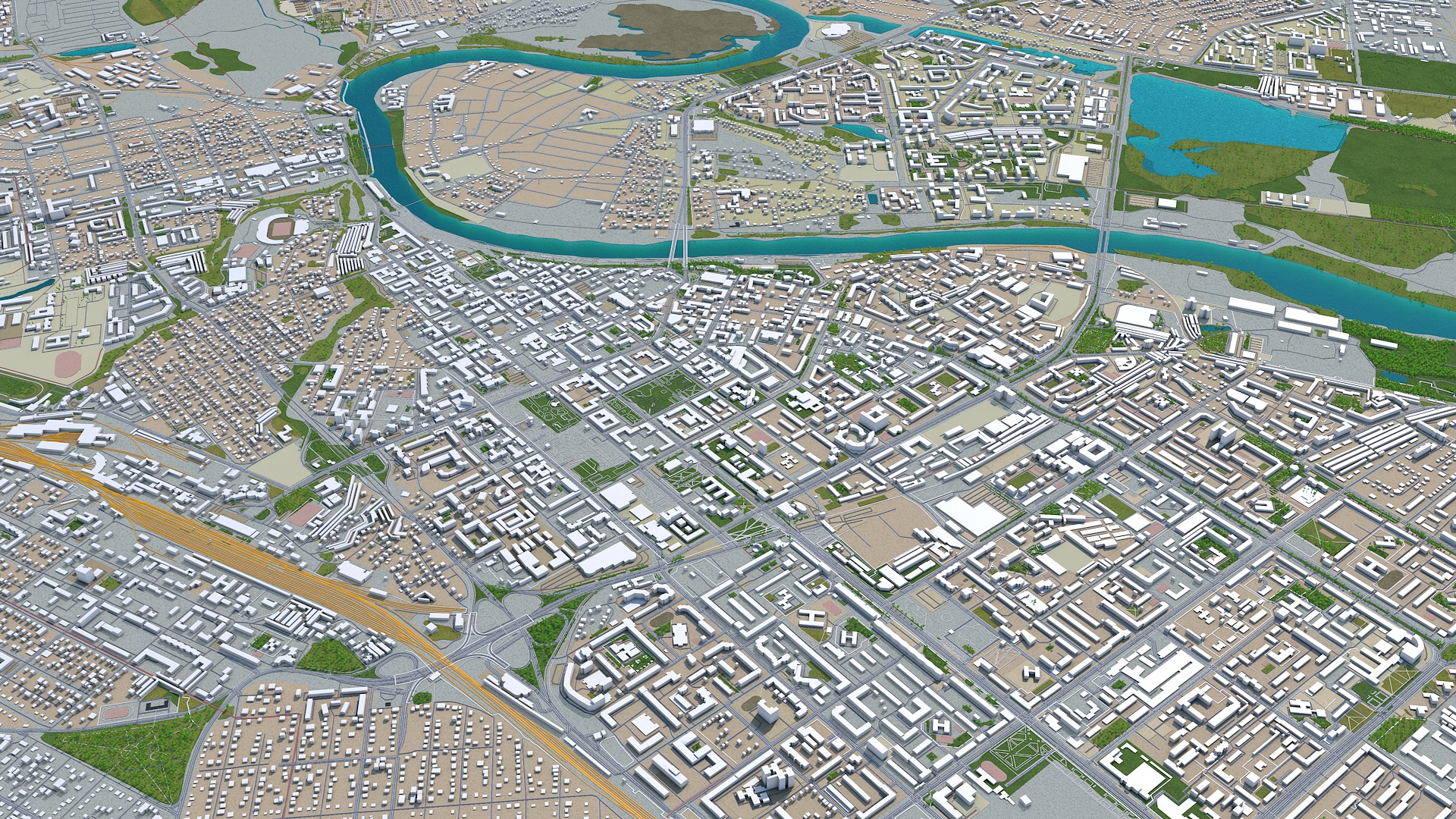 Tumen city Russia 3d model 60km by TurboCG | 3DOcean
