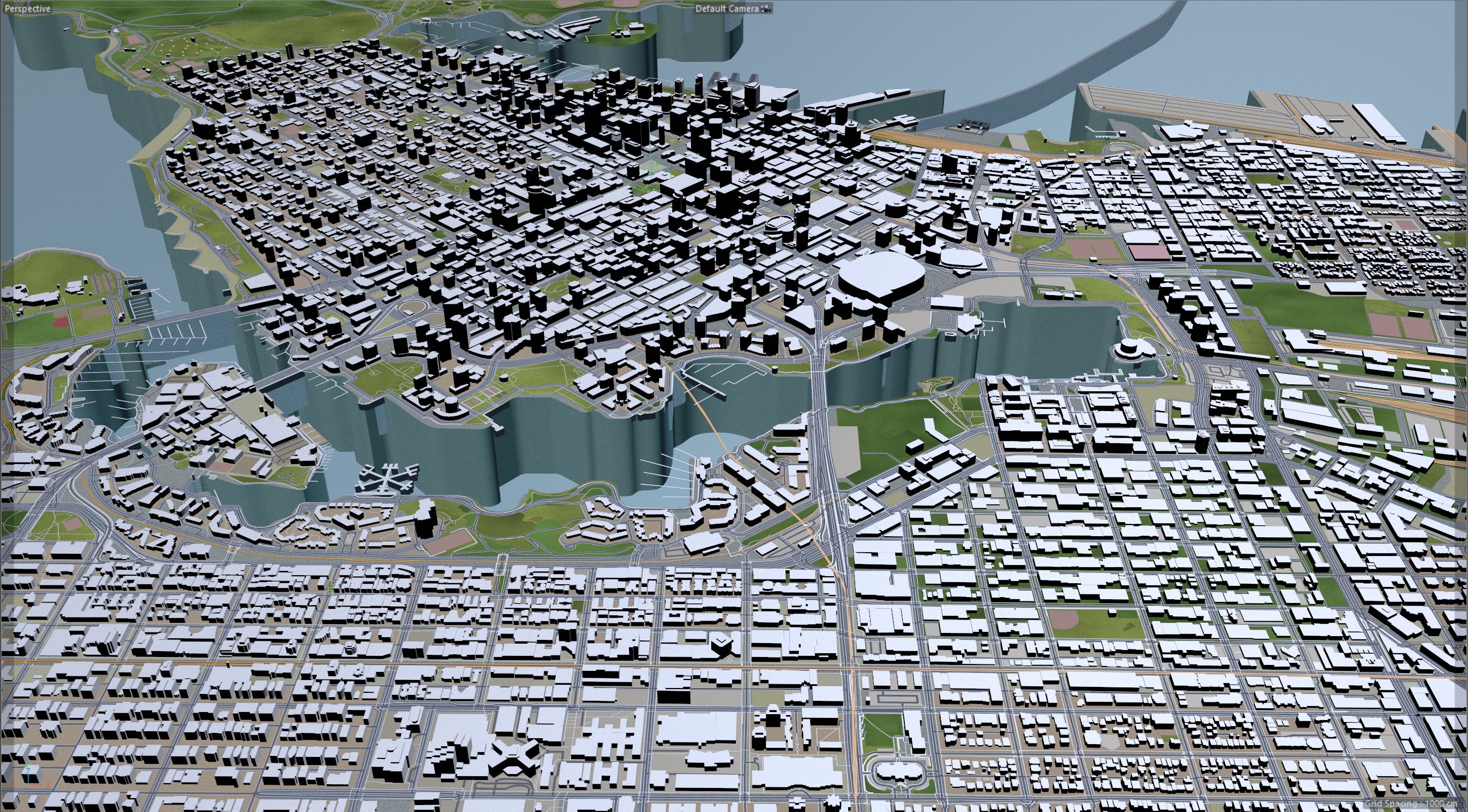 Vancouver city Canada 3d model 40km by TurboCG | 3DOcean