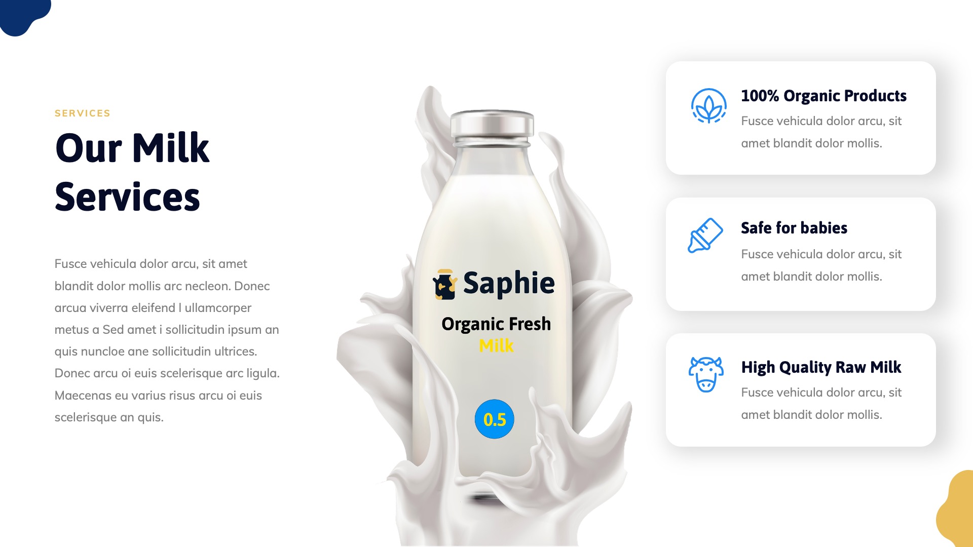 Saphie - Dairy Farm & Milk Powerpoint Template, Presentation Templates