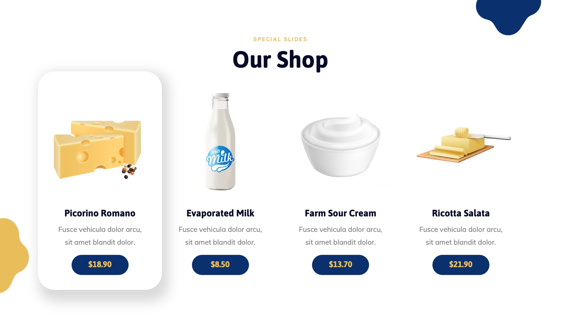 Saphie - Dairy Farm & Milk Powerpoint Template, Presentation Templates