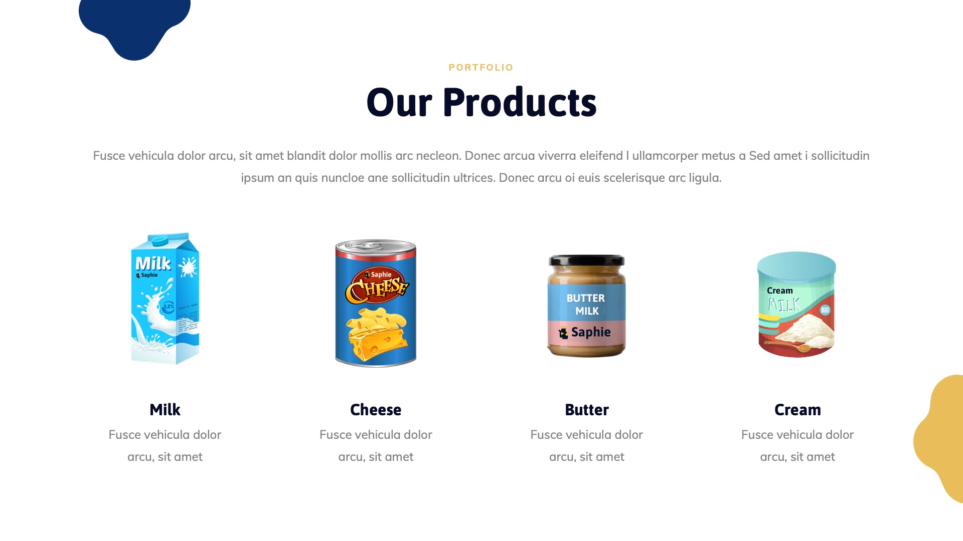 Saphie - Dairy Farm & Milk Powerpoint Template, Presentation Templates