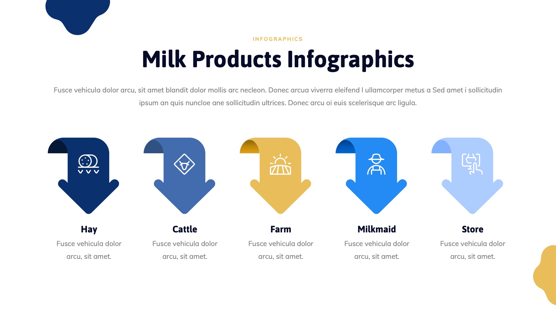 Saphie - Dairy Farm & Milk Powerpoint Template, Presentation Templates