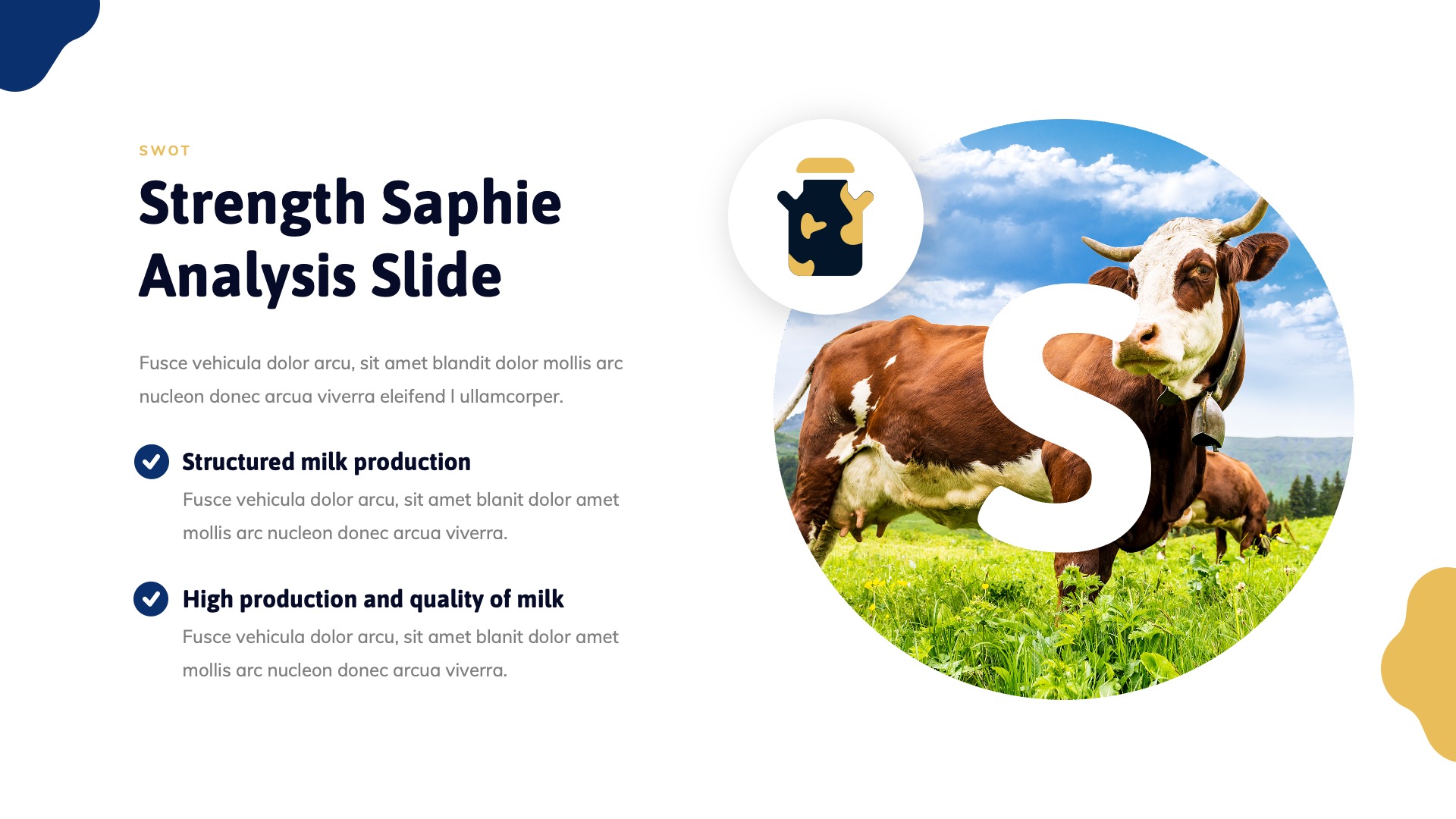 Saphie - Dairy Farm & Milk Powerpoint Template, Presentation Templates