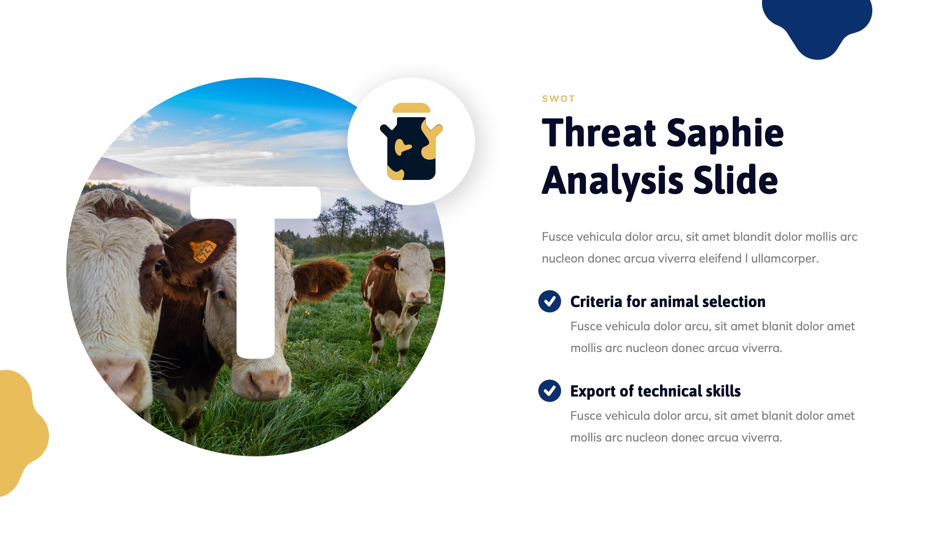 Saphie - Dairy Farm & Milk Powerpoint Template, Presentation Templates