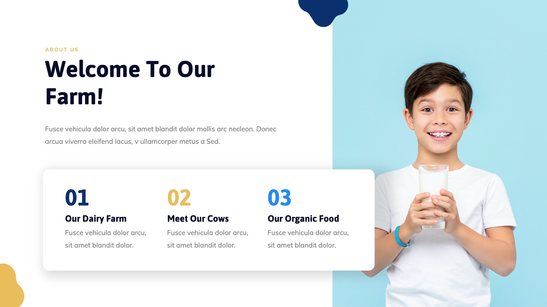 Saphie - Dairy Farm & Milk Powerpoint Template, Presentation Templates