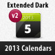 2013 (Extended) Calendar Widget v2.0, Web Elements | GraphicRiver