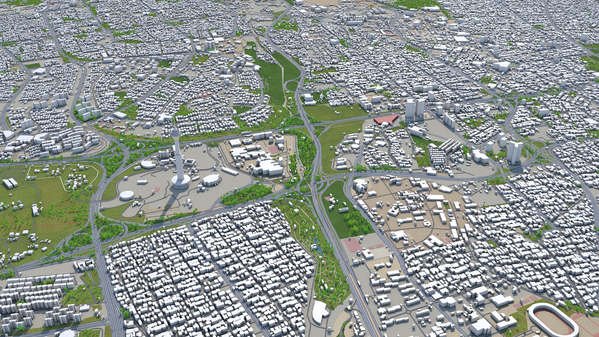 Tehran city Iran 3d model 60km by TurboCG | 3DOcean