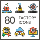 80 Factory Icons | Aesthetics Series by Krafted | GraphicRiver