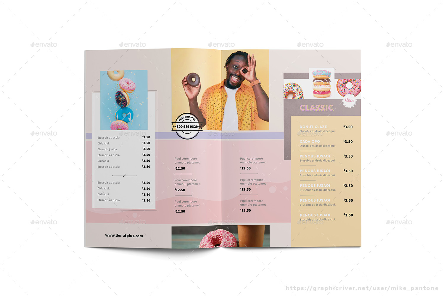Donuts Cafe Menu, Print Templates | GraphicRiver