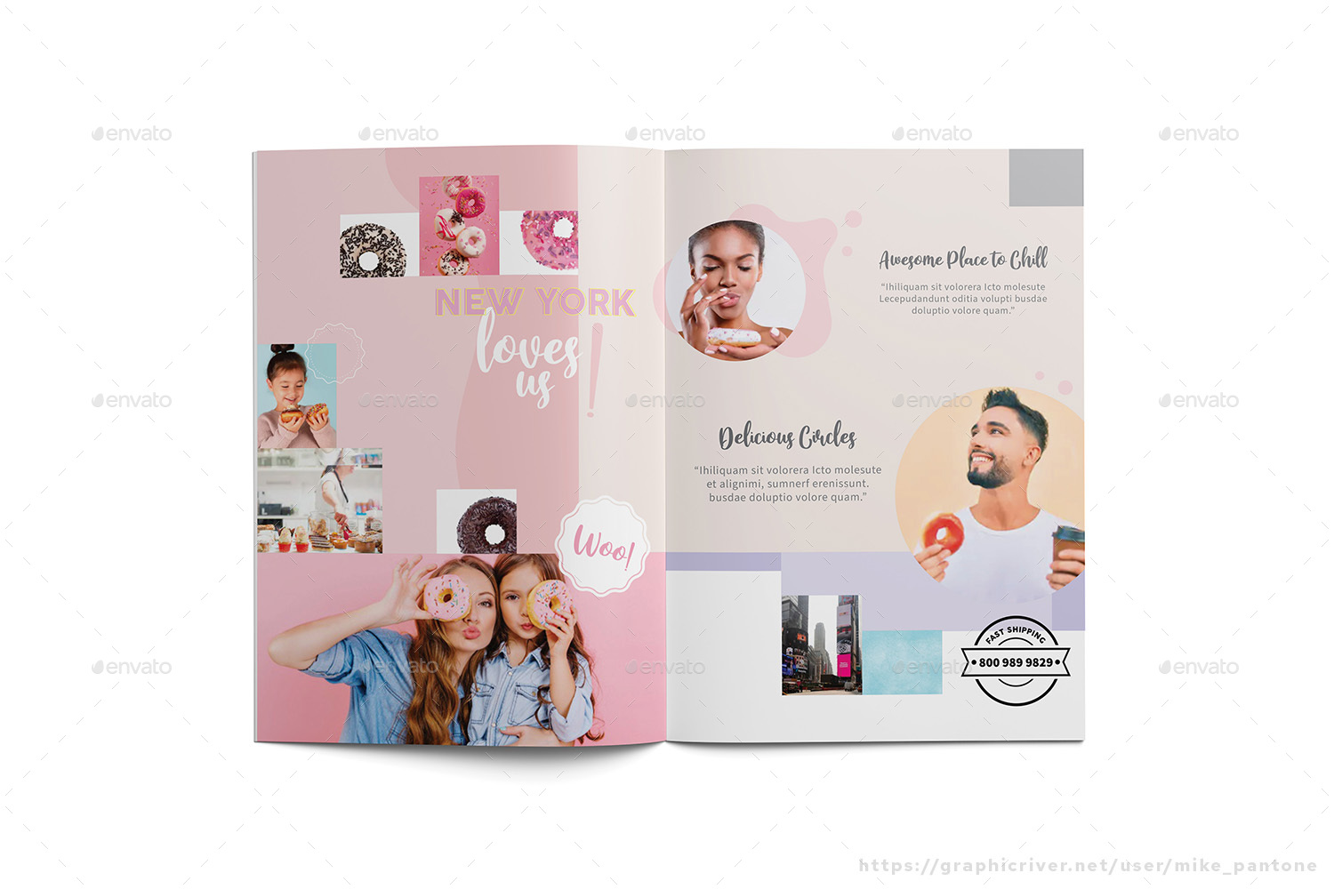 Donuts Cafe Menu, Print Templates | GraphicRiver