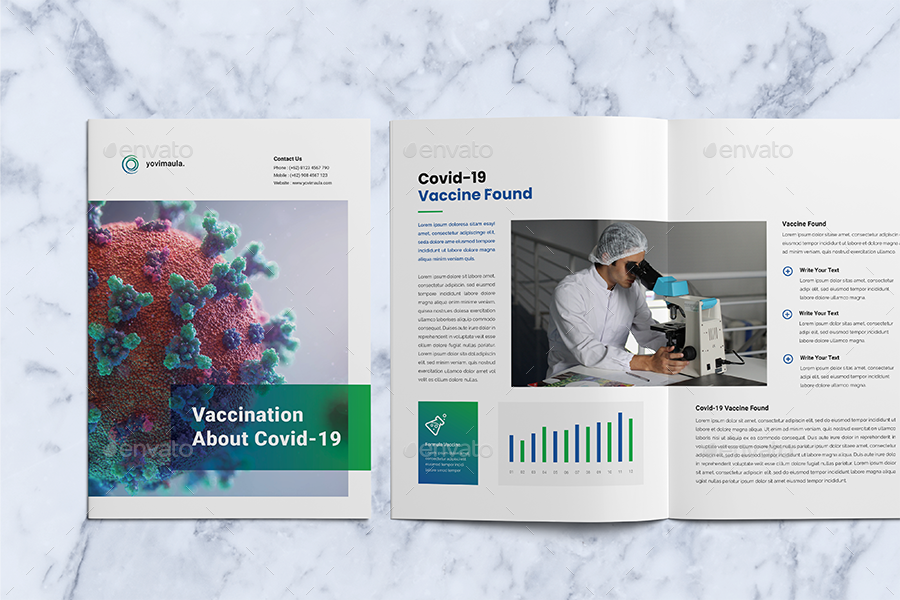 Disease & Virus Brochure Template, Print Templates | GraphicRiver