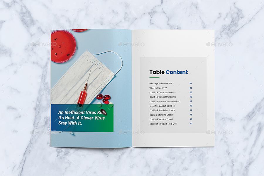 Disease & Virus Brochure Template, Print Templates | GraphicRiver