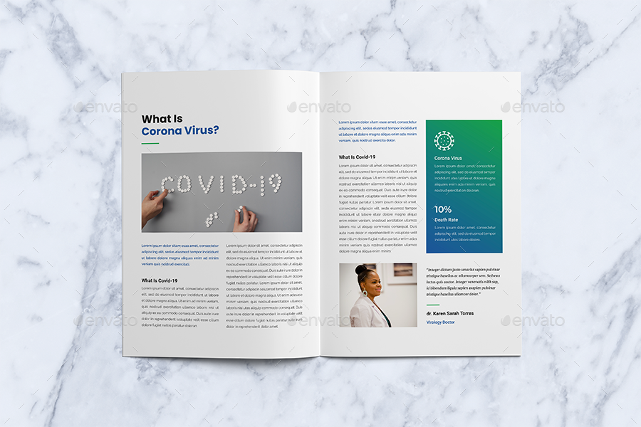 Disease & Virus Brochure Template, Print Templates | GraphicRiver