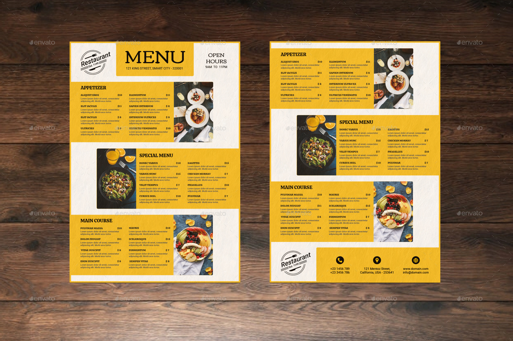 Modern Food Menu, Print Templates | GraphicRiver