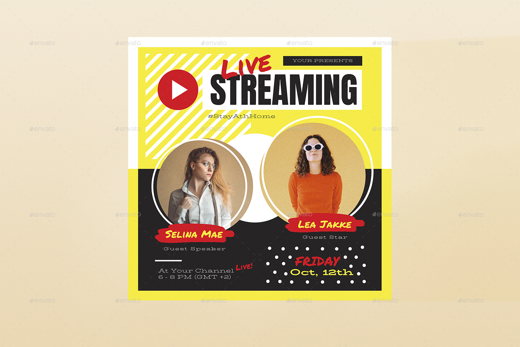 Live Streaming Template Set, Print Templates | GraphicRiver
