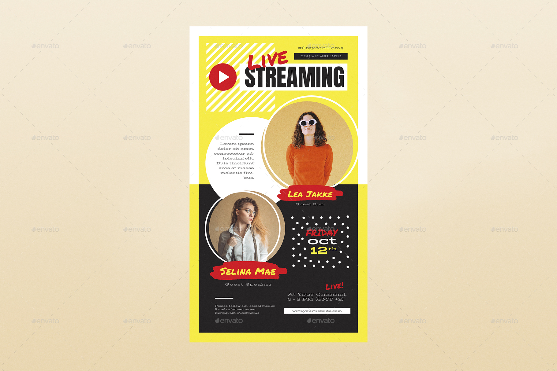 Live Streaming Template Set, Print Templates | GraphicRiver