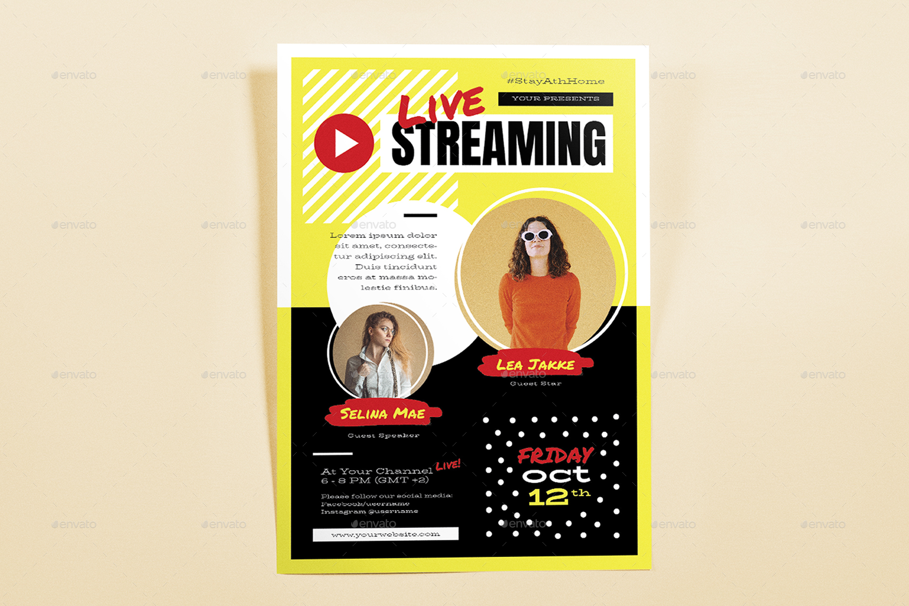 Live Streaming Template Set, Print Templates | GraphicRiver