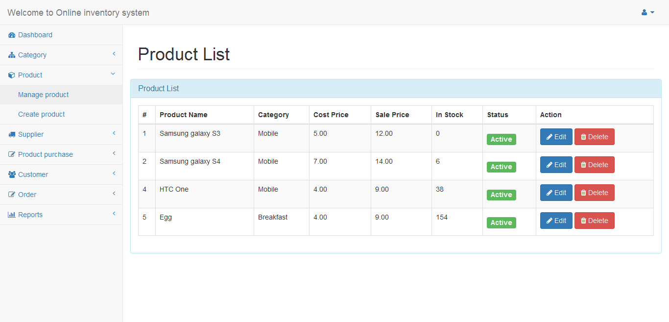 Online Inventory System by ashique12009 | CodeCanyon