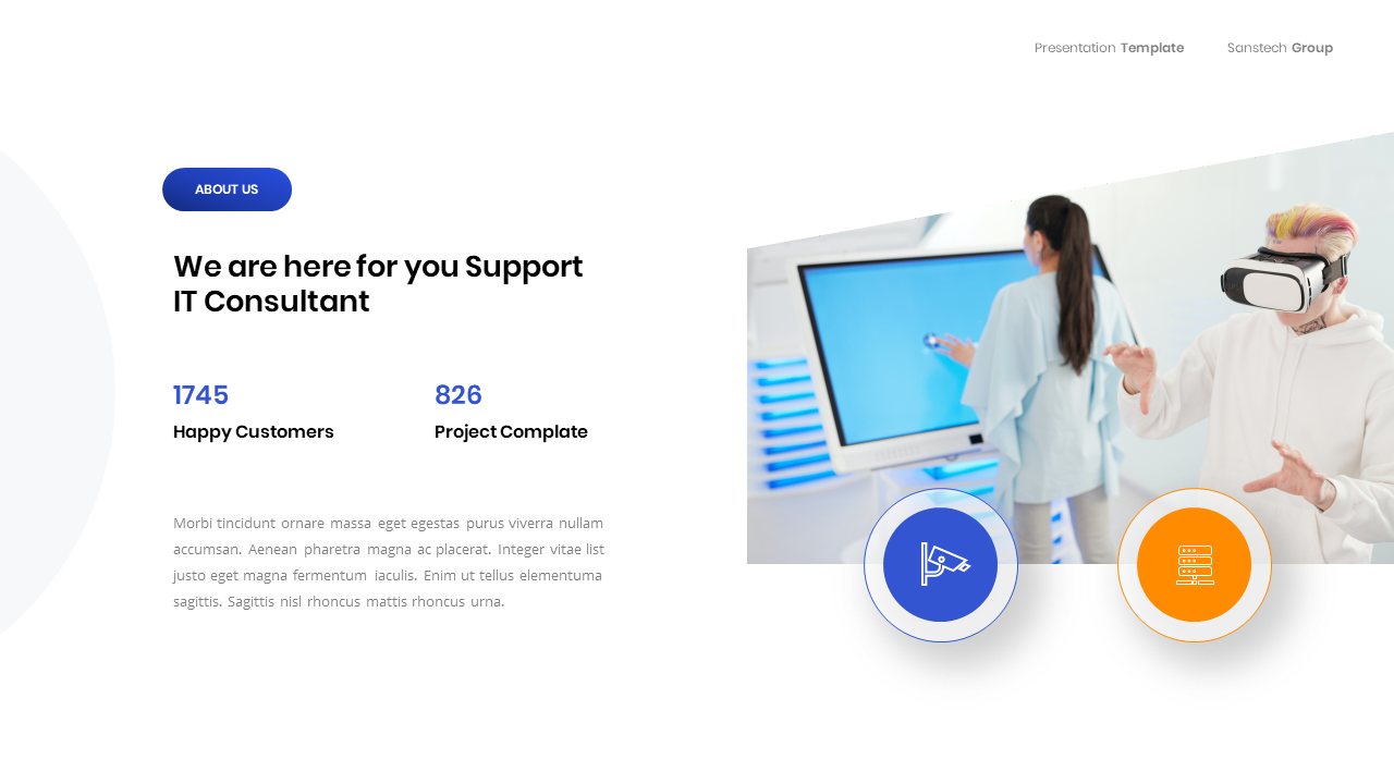 IT Solutions & Technology PowerPoint Template, Presentation Templates