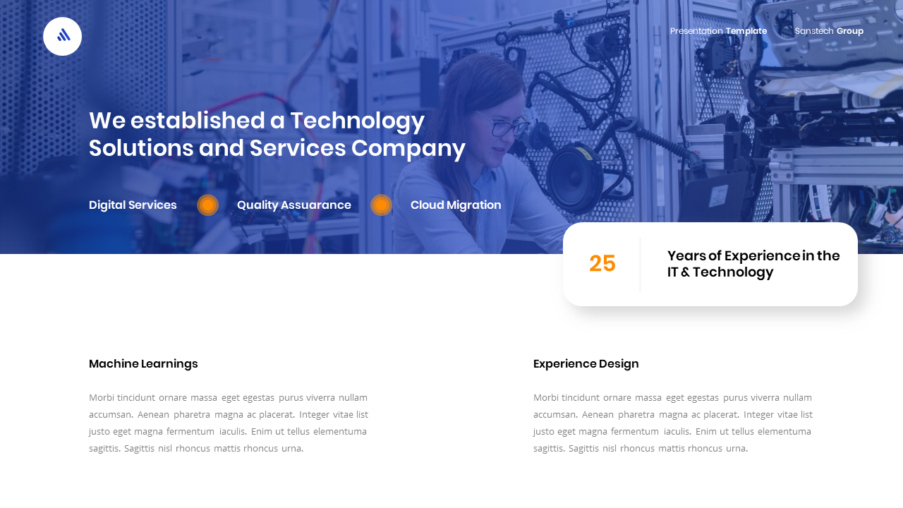 IT Solutions & Technology PowerPoint Template, Presentation Templates