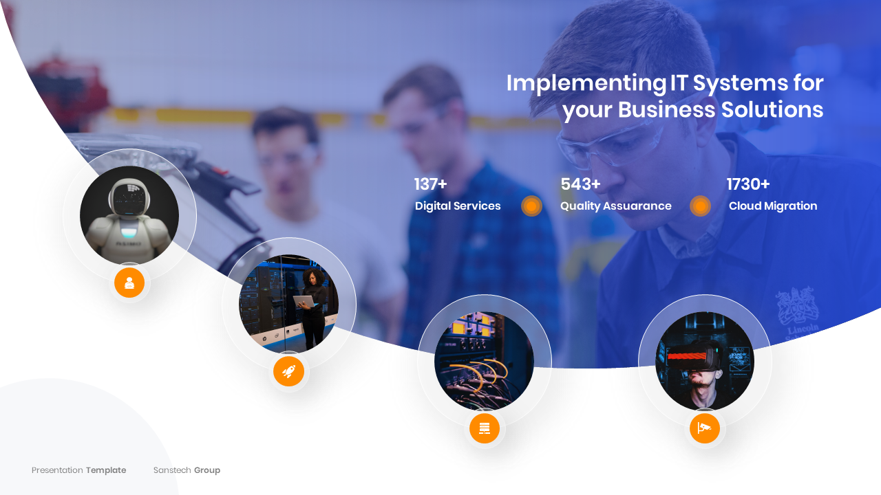 IT Solutions & Technology PowerPoint Template, Presentation Templates